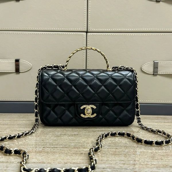Chanel 24A Classic Flap Mini Wheat Ear Stud Bag – Glimmer of Luxury